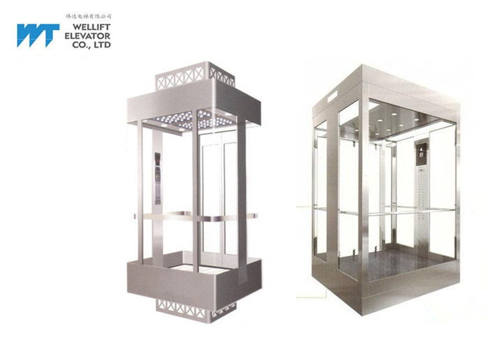 Full Glass Cabin Panoramic Glass Elevator / Observation Elevator Load ...